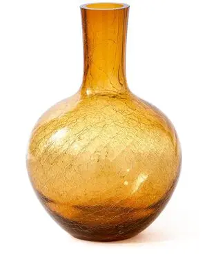 POLSPOTTEN Large Ball Body Glass Vase - Yellow