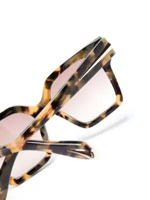 Roberto Cavalli Tortoiseshell-effect Square-frame Sunglasses
