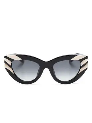 Roberto Cavalli 3d-detail Cat-eye Frame Sunglasses - Black
