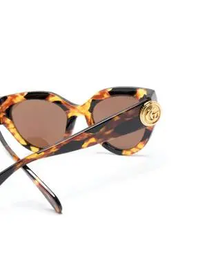 Gucci Logo-plaque Cat-eye Sunglasses