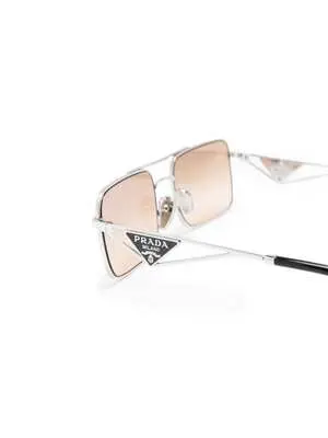Prada Rectangle-frame Sunglasses - Silver