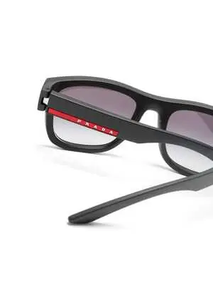 Prada Logo-debossed Square Sunglasses - Black