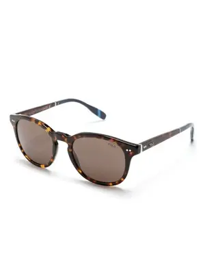 POLO RALPH LAUREN EYEWEAR Tortoiseshell Round Frame Sunglasses
