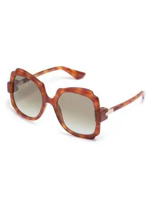 Gucci Tortoiseshell Square Frame Sunglasses