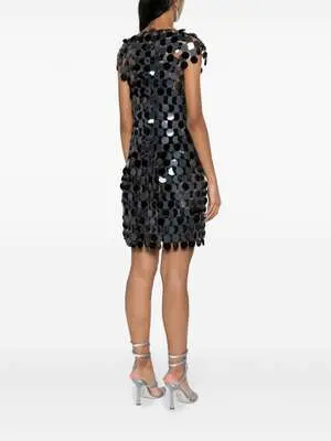 Rabanne Sequinned Chainmail Mini Dress - Black