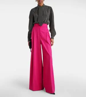 Alexandre Vauthier High-rise Wide-leg Pants - Pink