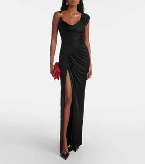 Versace Medusa '95 Draped Gown - Black