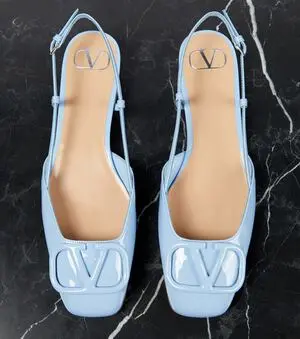 Valentino Garavani Vlogo Signature Slingback Flats