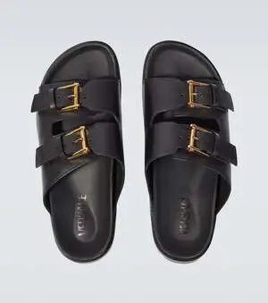 Versace Barocco Leather Slides