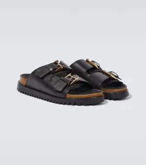 Versace Barocco Leather Slides