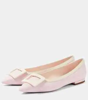 ROGER VIVIER Gommettine Ball Patent Leather Ballet Flats - Multicoloured