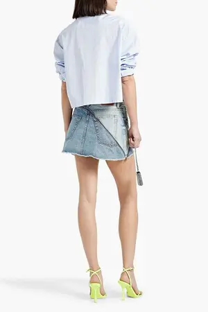 EB DENIM Gemini Zip-detailed Mini Skirt