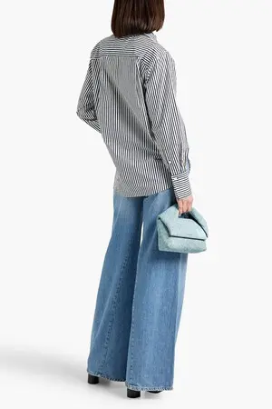 FRAME Striped Cotton-poplin Shirt