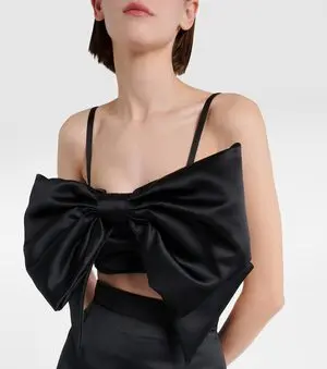 Nina Ricci Duchess Bow Detail Satin Bralette