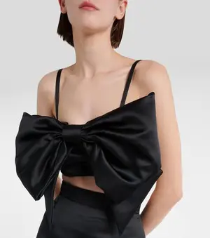 Nina Ricci Duchess Bow-detail Satin Bralette