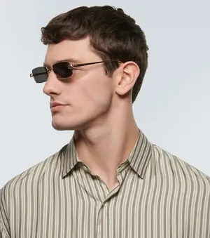 CARTIER Embellished Rectangular Sunglasses
