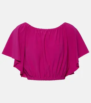 ERES Solal Jersey Crop Top - Pink