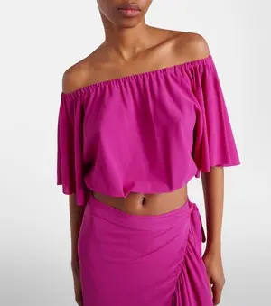 ERES Solal Jersey Crop Top - Pink