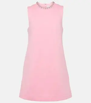 AREA Crystal-embellished Minidress - Pink