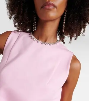 AREA Crystal-embellished Minidress - Pink