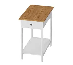 LAVISH HOME Small Side Table With Drawer Nights Tand With Shelf - One-color