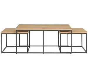 LAVISH HOME 3-piece Coffee Table Set Modern Nes Ing Tables - One-color