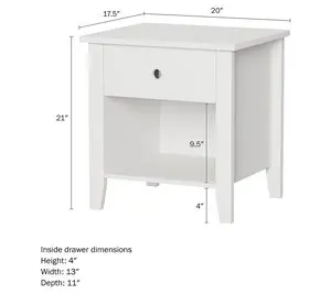 LAVISH HOME 2 End Tables Bedside Tables Drawer Nd Storage