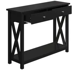 LAVISH HOME 2-tier Entryway Table Console Table With Drawers