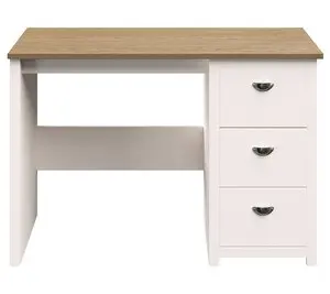 LAVISH HOME Computer Traditional Desk 3-drawer Ile Cabinet - One-color