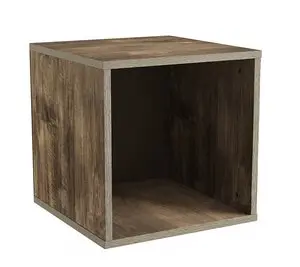 LAVISH HOME Stackable Cube Shadowbox End Table - One-color