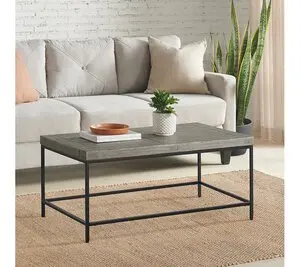 LAVISH HOME Coffee Table Industrial Modern Tabl E - One-color