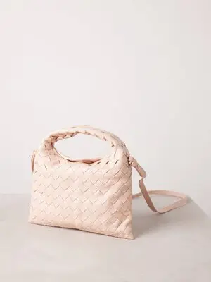 Bottega Veneta Bottega Veneta - Intrecciato Leather Cross-body Bag - Womens - Nude - ONE SIZE Nude