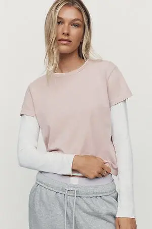 AGOLDE Adine Crop Tee - Wallflower