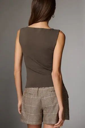 REFORMATION Dusk Knit Top - Pine Tree