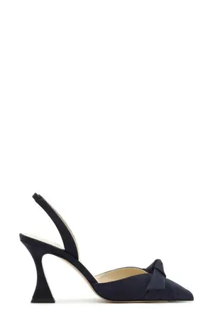 ALEXANDRE BIRMAN Clarita Pointed Toe Slingback Pump - Navy
