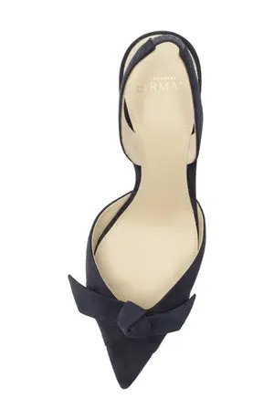 ALEXANDRE BIRMAN Clarita Pointed Toe Slingback Pump - Navy