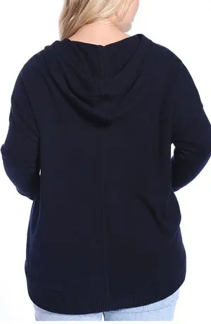 Minnie Rose Cashmere Zip Hoodie - Navy