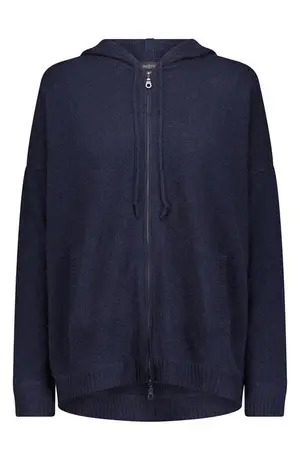 Minnie Rose Cashmere Zip Hoodie - Navy
