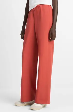 Vince Cotton-blend Wide Leg Pants