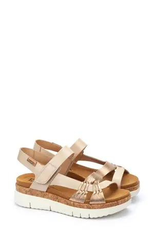 Pikolinos Palma Wedge Sandal - Champagne