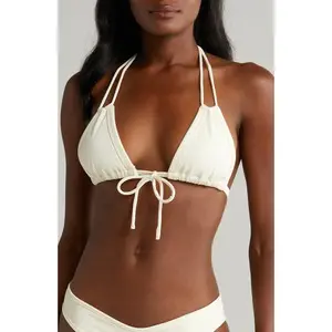 MONTCE Euro Bow Bikini Top - Cream Rib