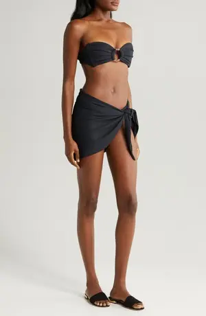 MONTCE Rib Cover-up Sarong - Black Rib