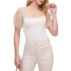 Astr The Label The Label Puff Sleeve Bodysuit