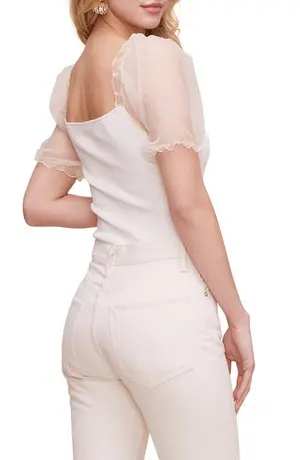 Astr The Label The Label Puff Sleeve Bodysuit