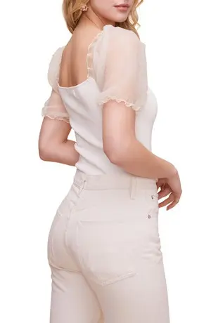 Astr The Label The Label Puff Sleeve Bodysuit