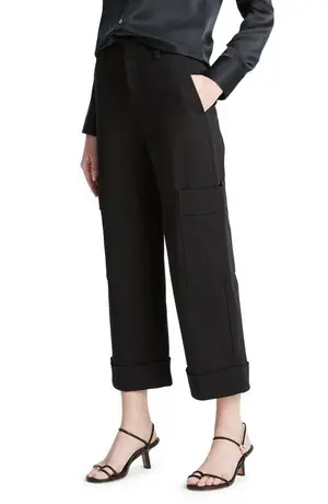 Vince Stretch Cotton Crop Utility Trousers
