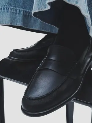 Rag & Bone Carter Leather Loafers - Black