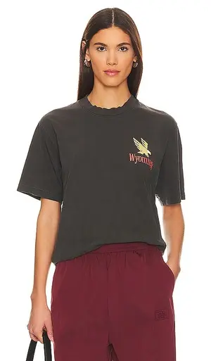 DIAMOND CROSS RANCH Jackson Eagle Tee In Black - Washed Black