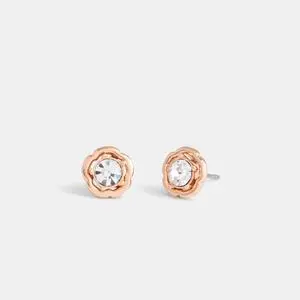 COACH® Halo Tea Rose Stud Earrings - Rose Gold