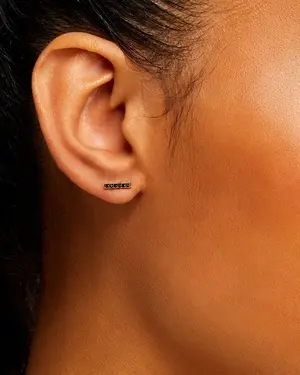 Bloomingdale'S Diamond Bar Stud Earrings - Black